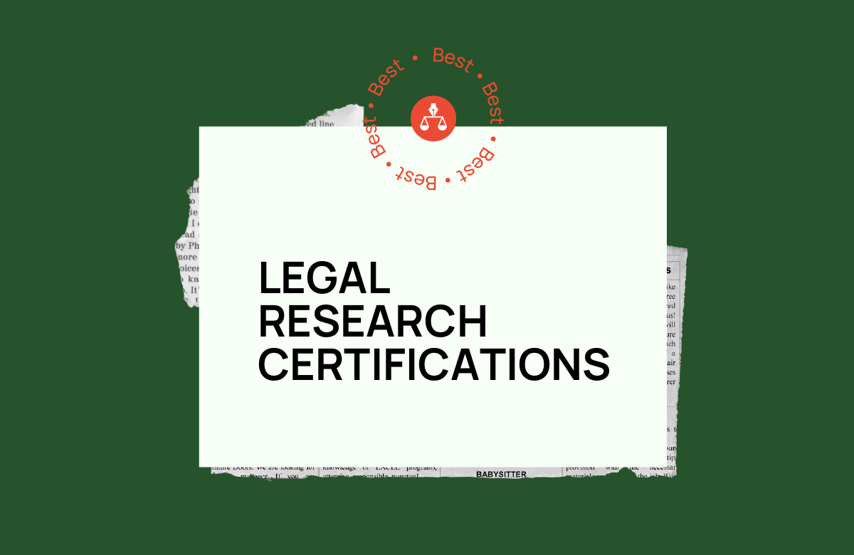 Best Legal Research Certifications in 2026